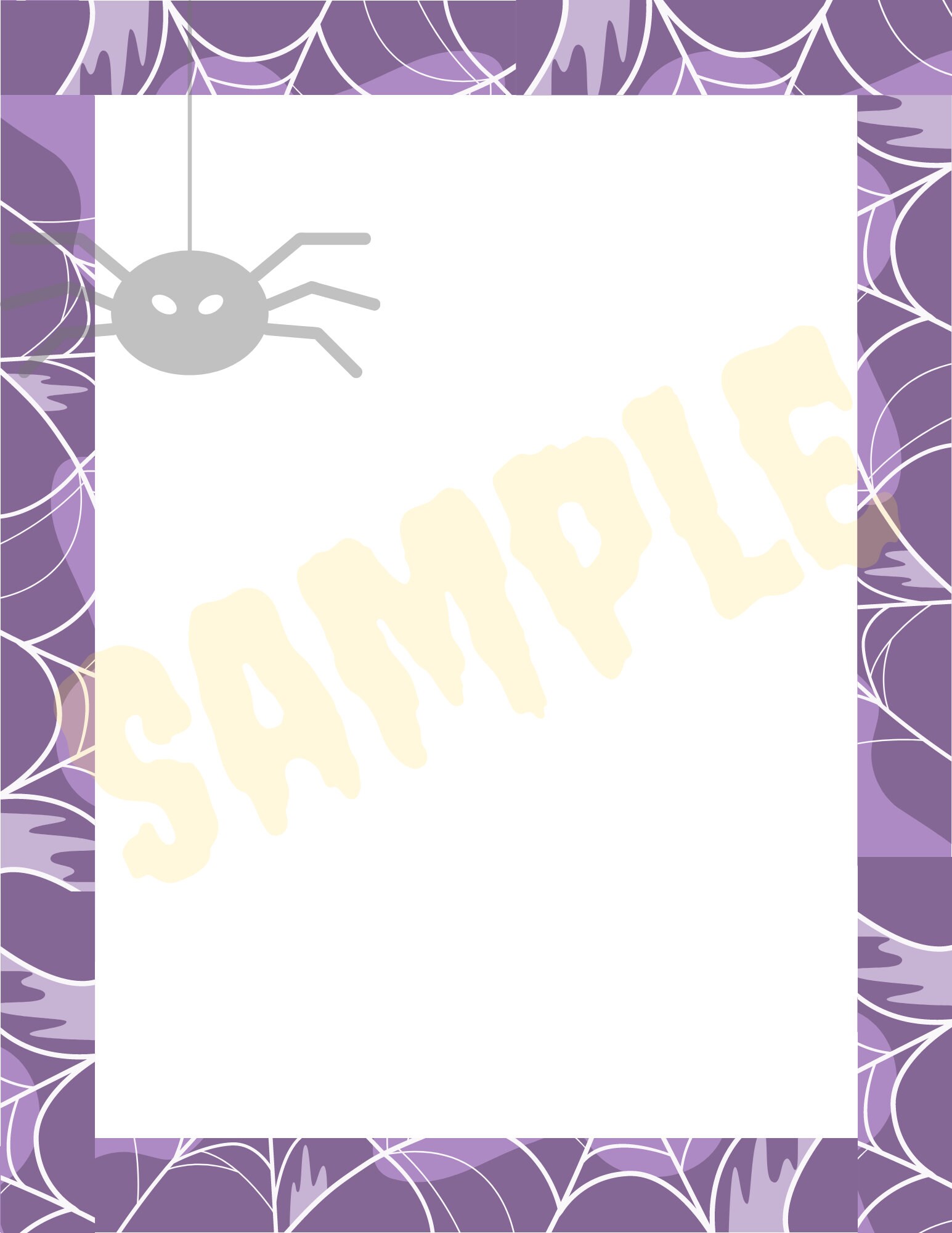 Halloween Stationery, Spider Letter Writing Paper, Cute Printable ...