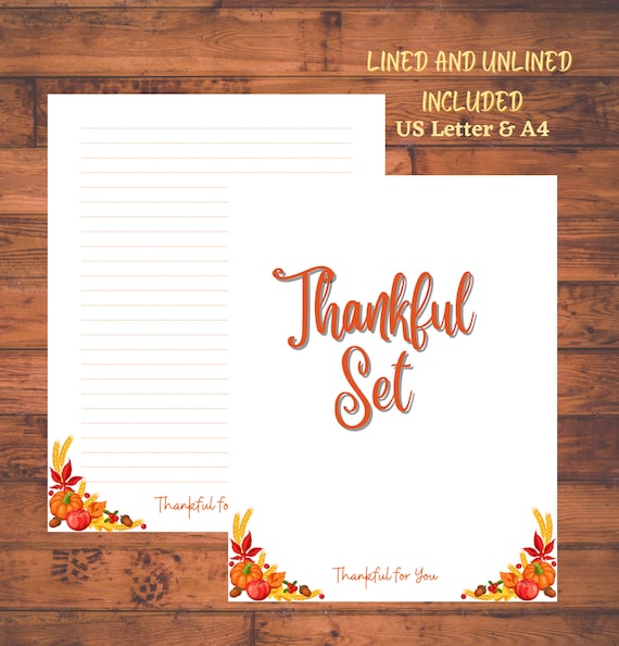 Printable Thanksgiving Stationary
