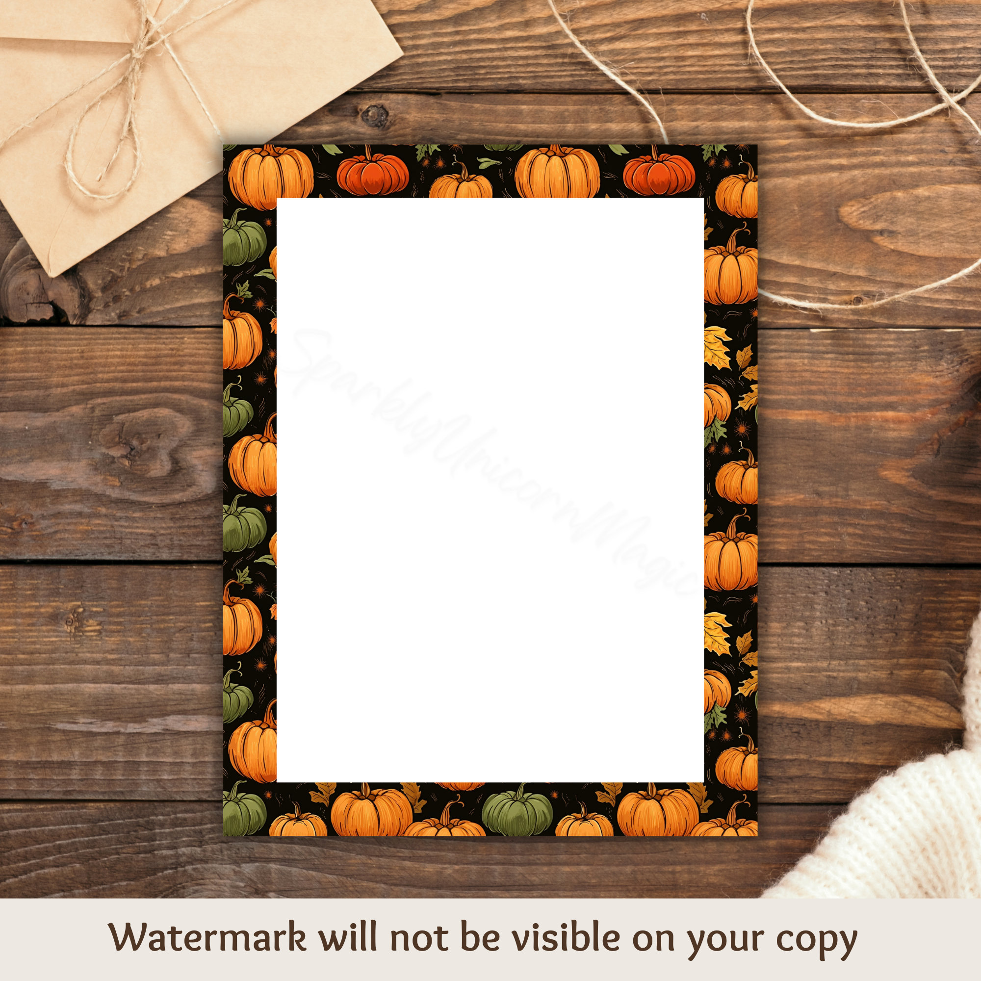 Autumn Stationary Printable Stationery Fall Letter Writing - Etsy