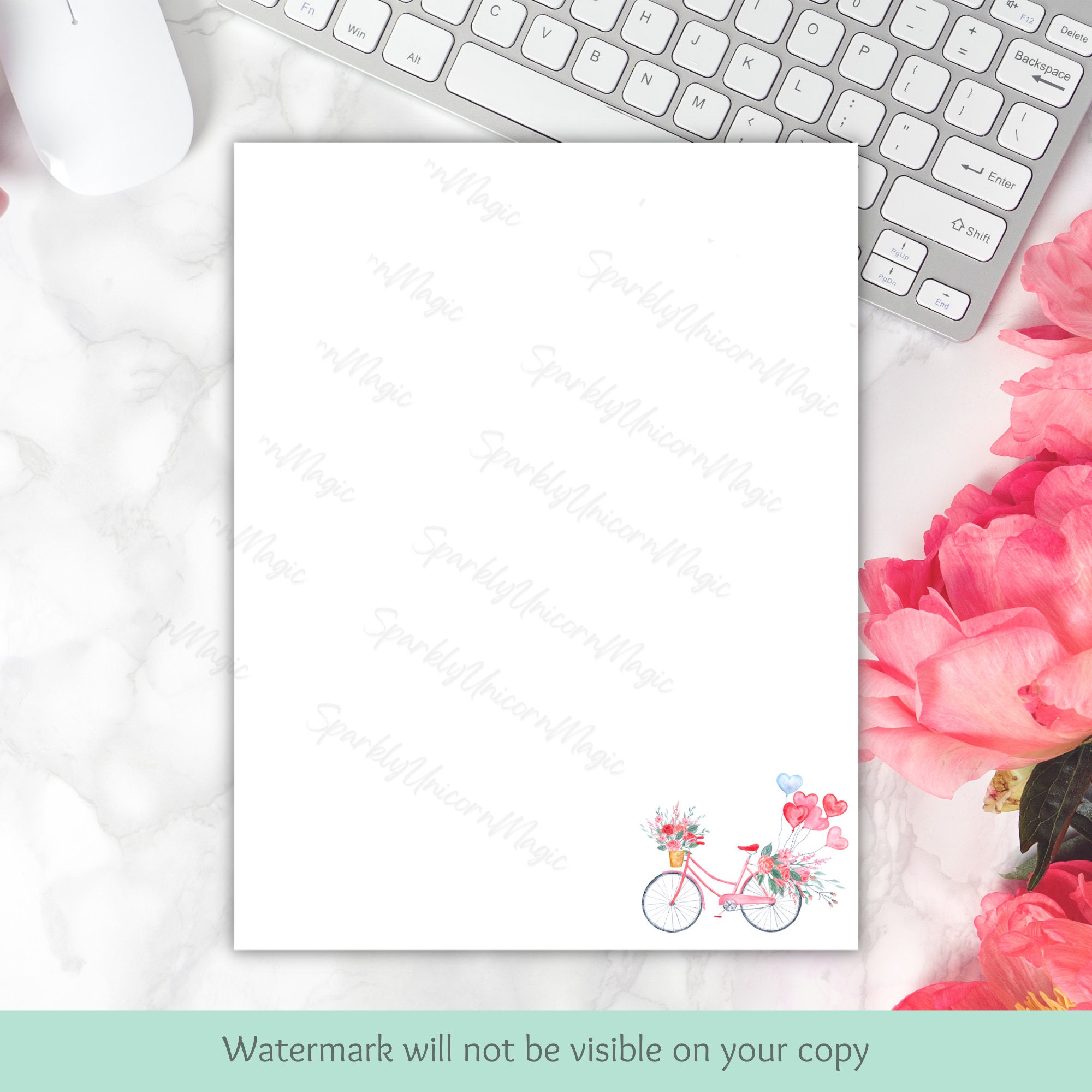 Valentines Day Stationery-cute Valentine Stationary Set-printable ...