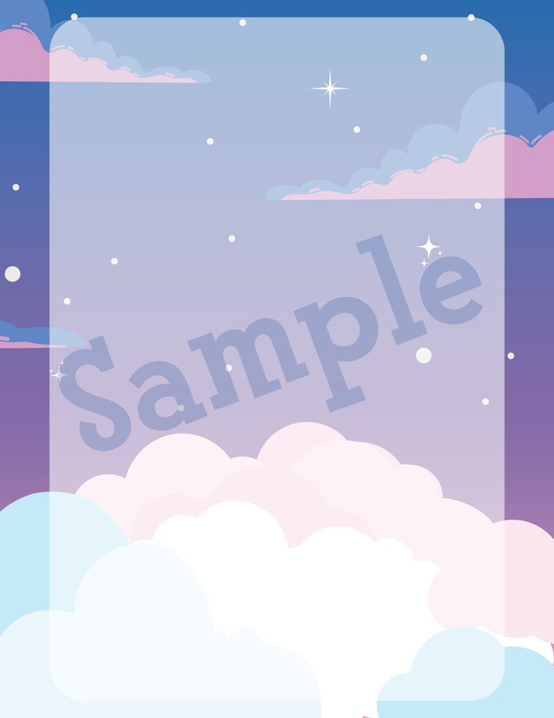 Night Sky Stationery - Cute Stationery Set - Printable Letter Writing ...