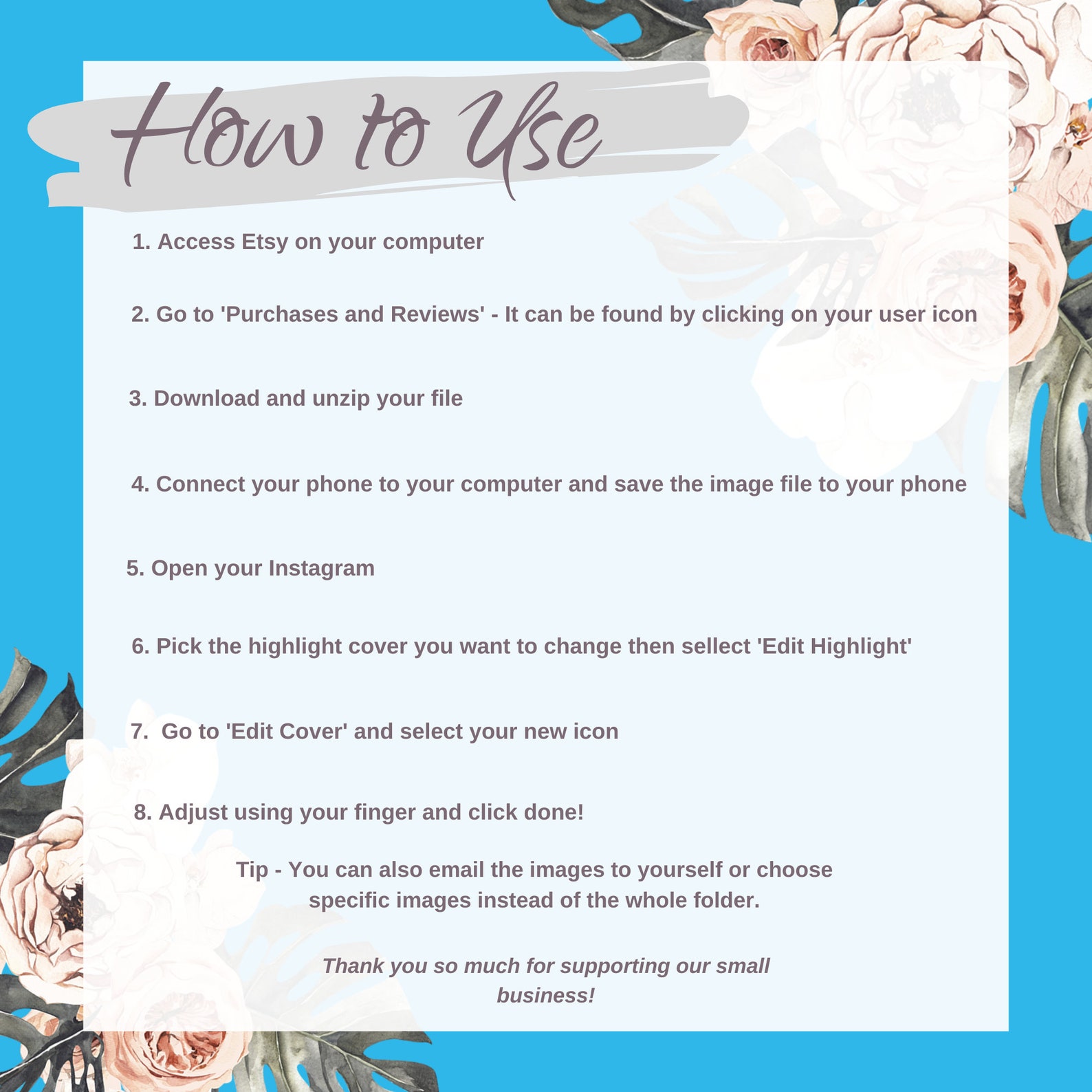 400 Blue Instagram Story Highlight Covers, IG Story Icons Bundle ...