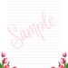 Pink Tulip Stationery - Printable Spring Paper - Floral Writing Paper ...