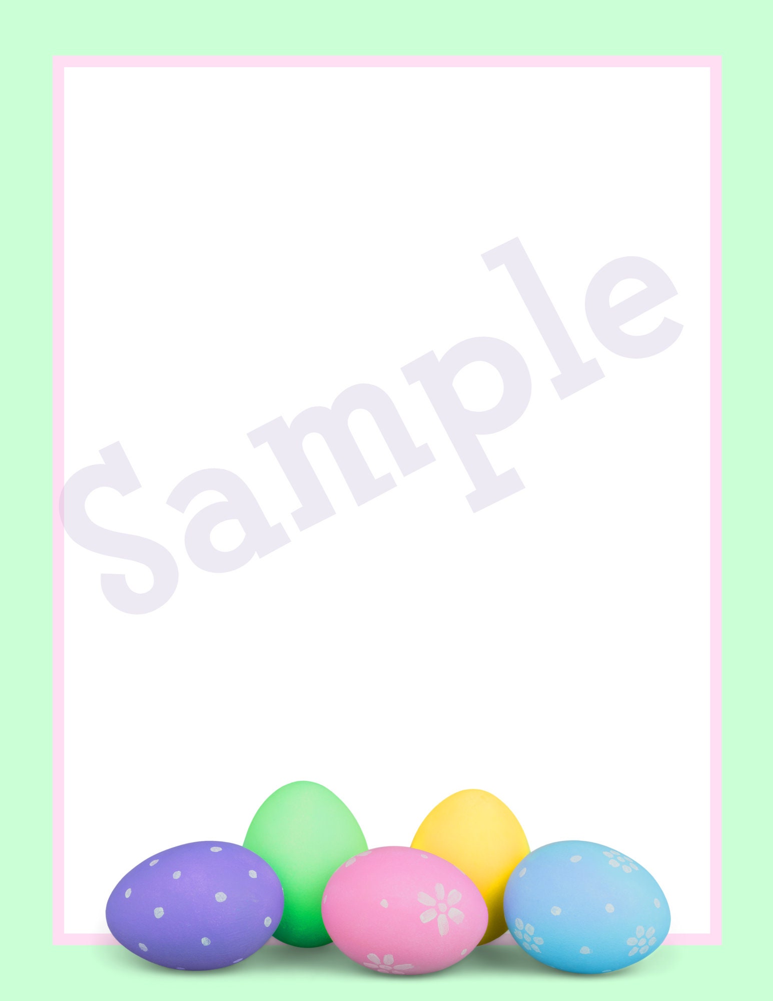 Printable Easter Stationery, Printable Writing Paper, Cute Easter ...