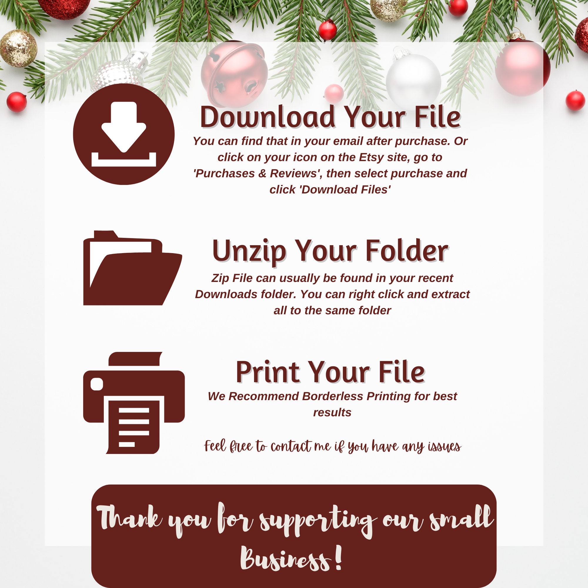 Printable Christmas Stationery Template, Winter Holiday Snowflake ...