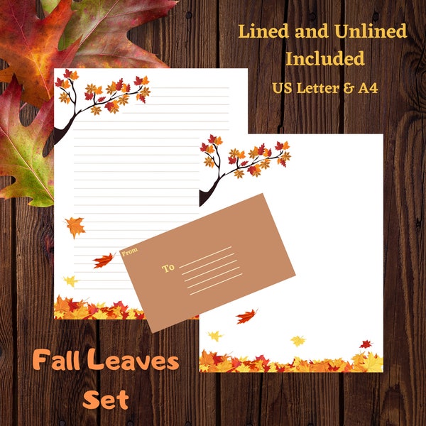 Fall Printable Stationery - Etsy
