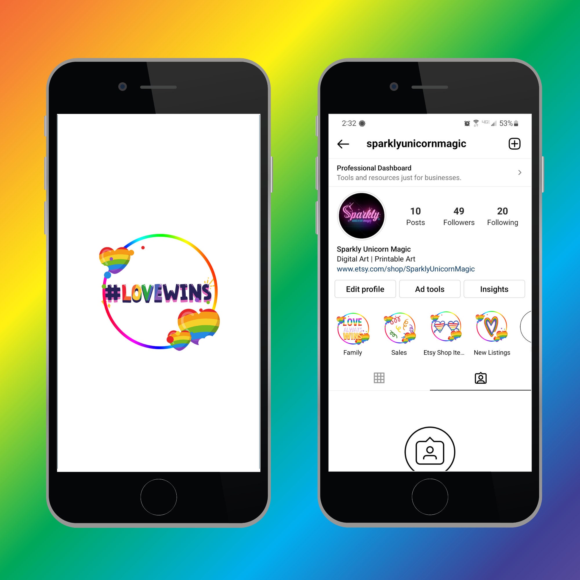 100 Instagram Story Highlight Icons for Pride Month,rainbow IG Cover ...