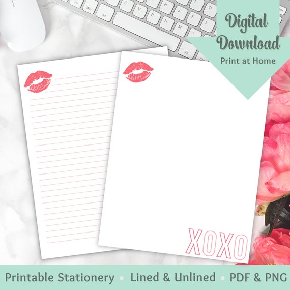 Valentine Lined Stationary Free Valentine Stationery And Writing Paper