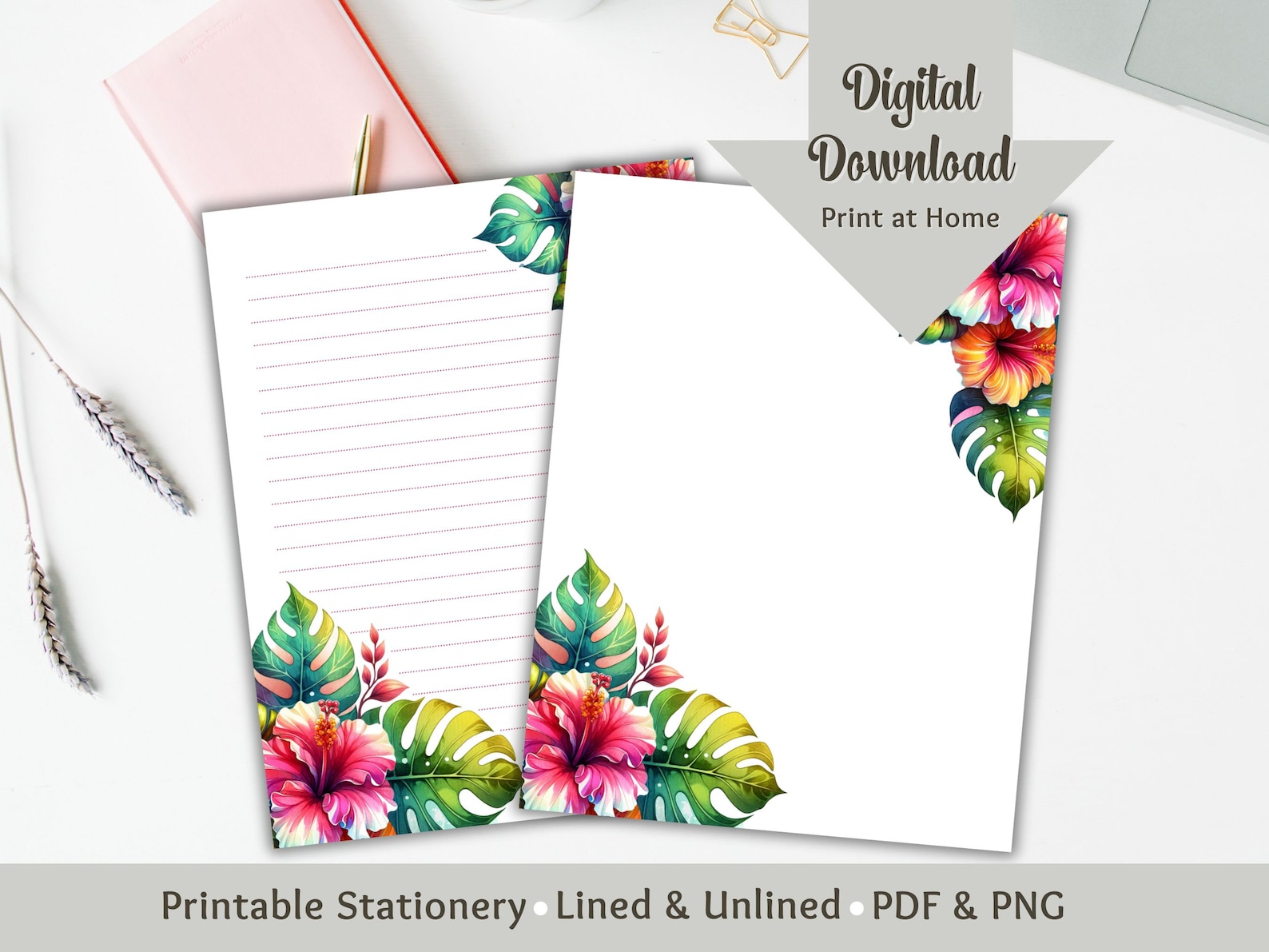 Printable Stationery Paper Letter Writing Paper Stationary Paper Lined ...
