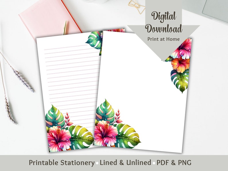 Printable Stationery Paper Letter Writing Paper Stationary Paper Lined ...