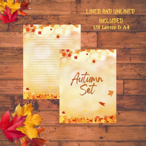 Fall Printable Stationery - Etsy