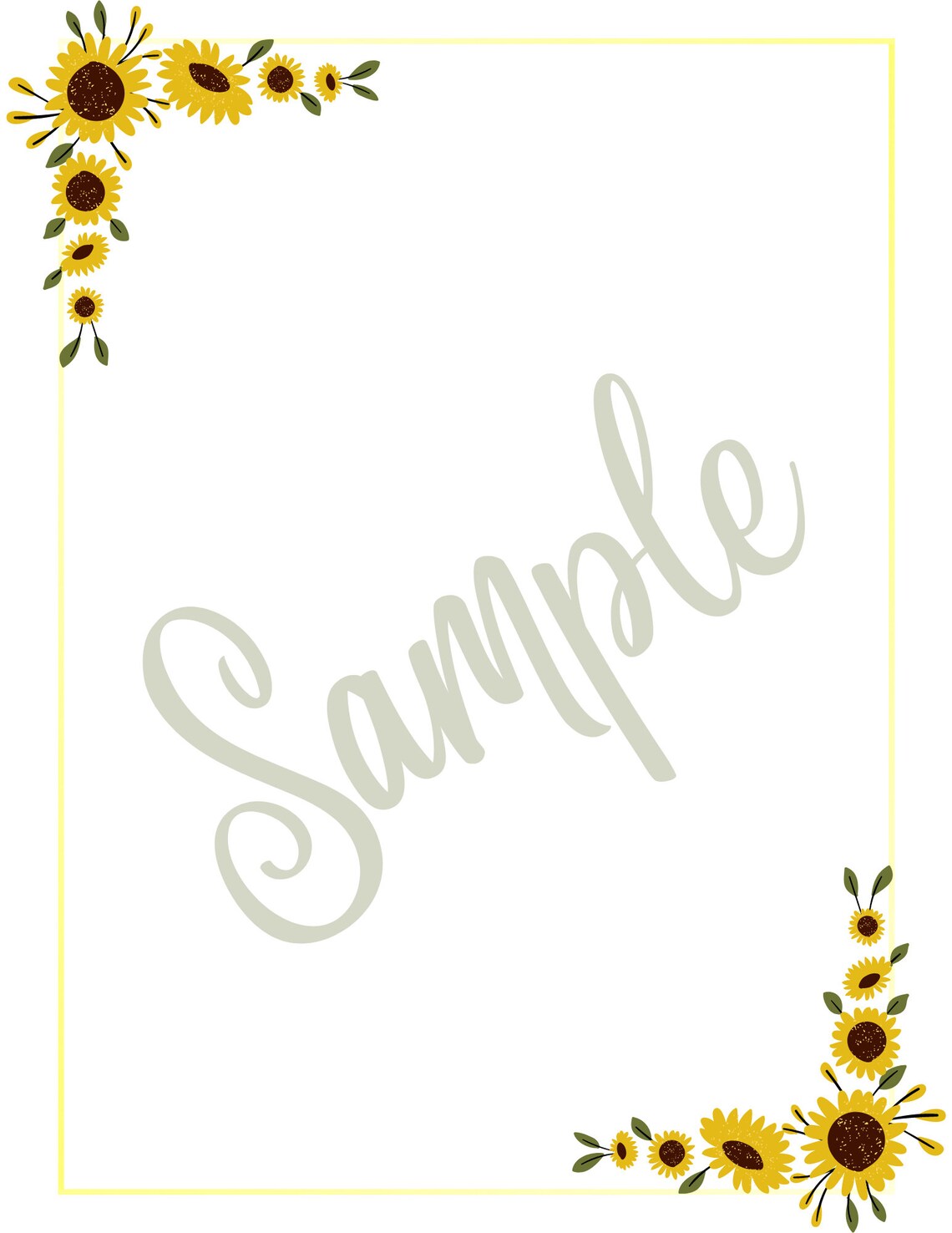 Sunflower Stationery Set, Printable Floral Writing Paper, Flower ...