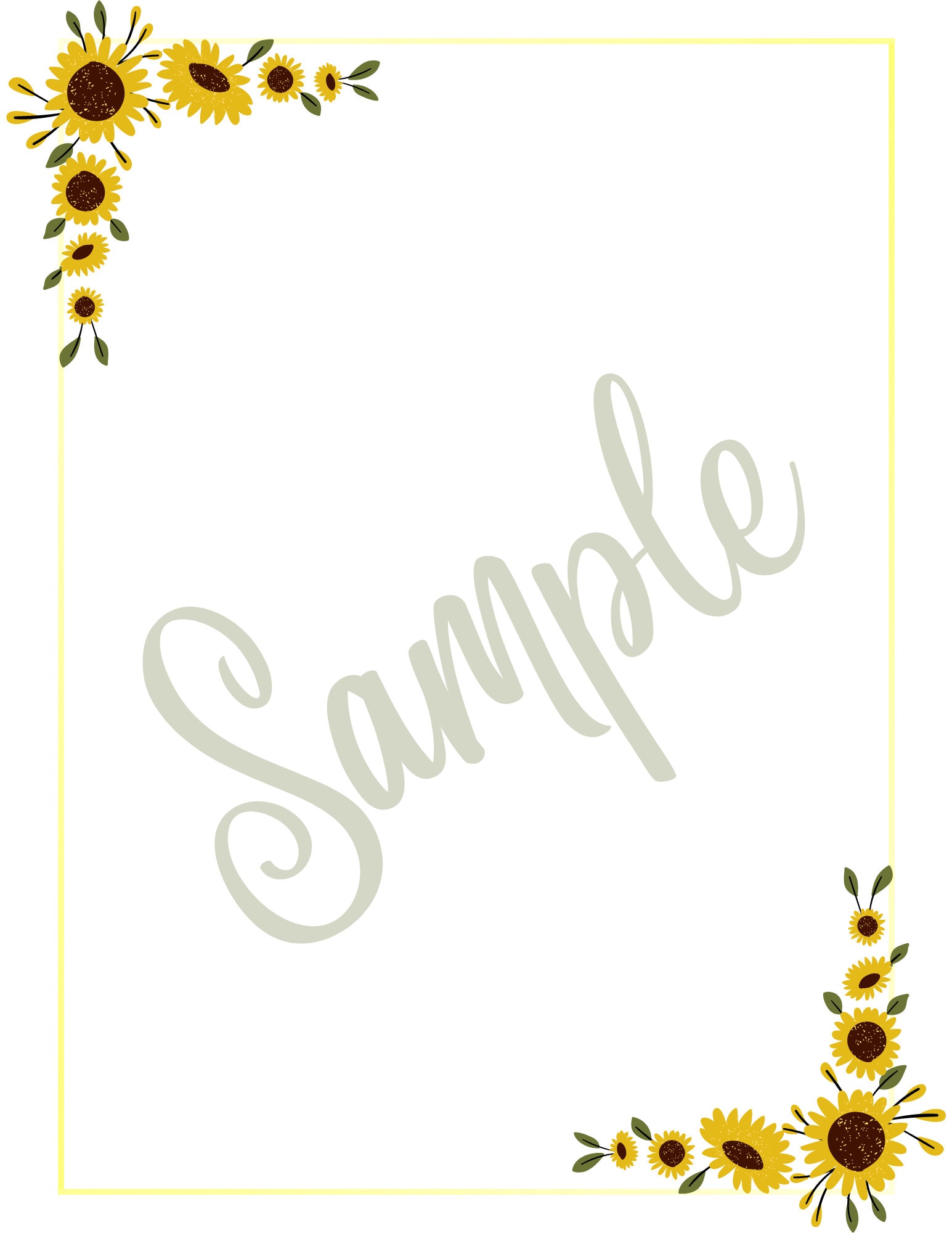 Sunflower Stationery Set, Printable Floral Writing Paper, Flower ...