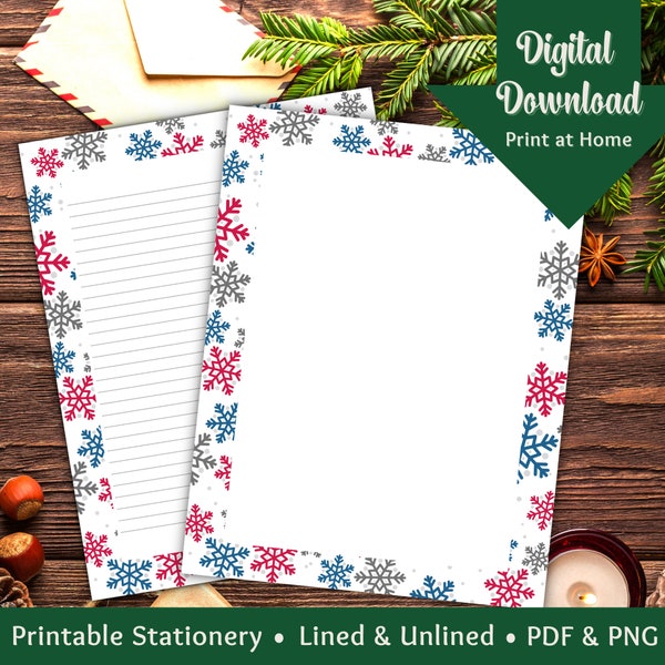 Christmas Letterhead Stationery - Etsy