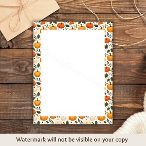Autumn Stationary Printable Stationery Fall Letter Writing Stationery ...