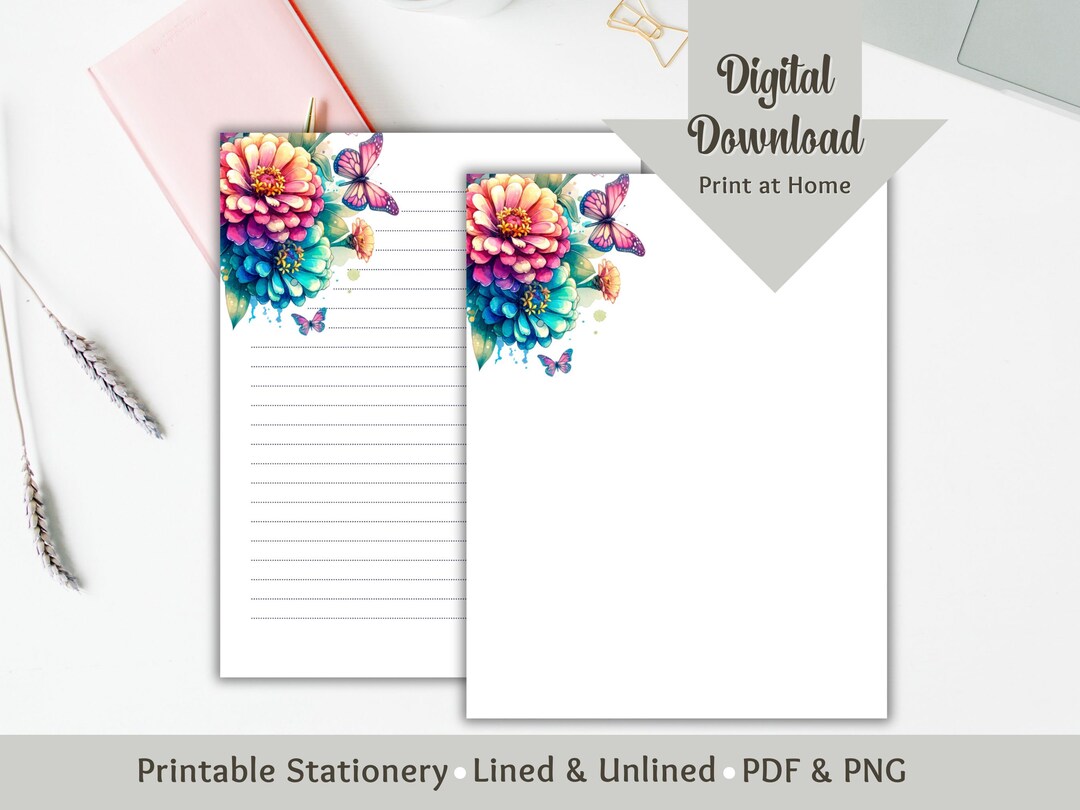 Printable Stationery Paper Letter Writing Paper Stationary Paper Lined ...