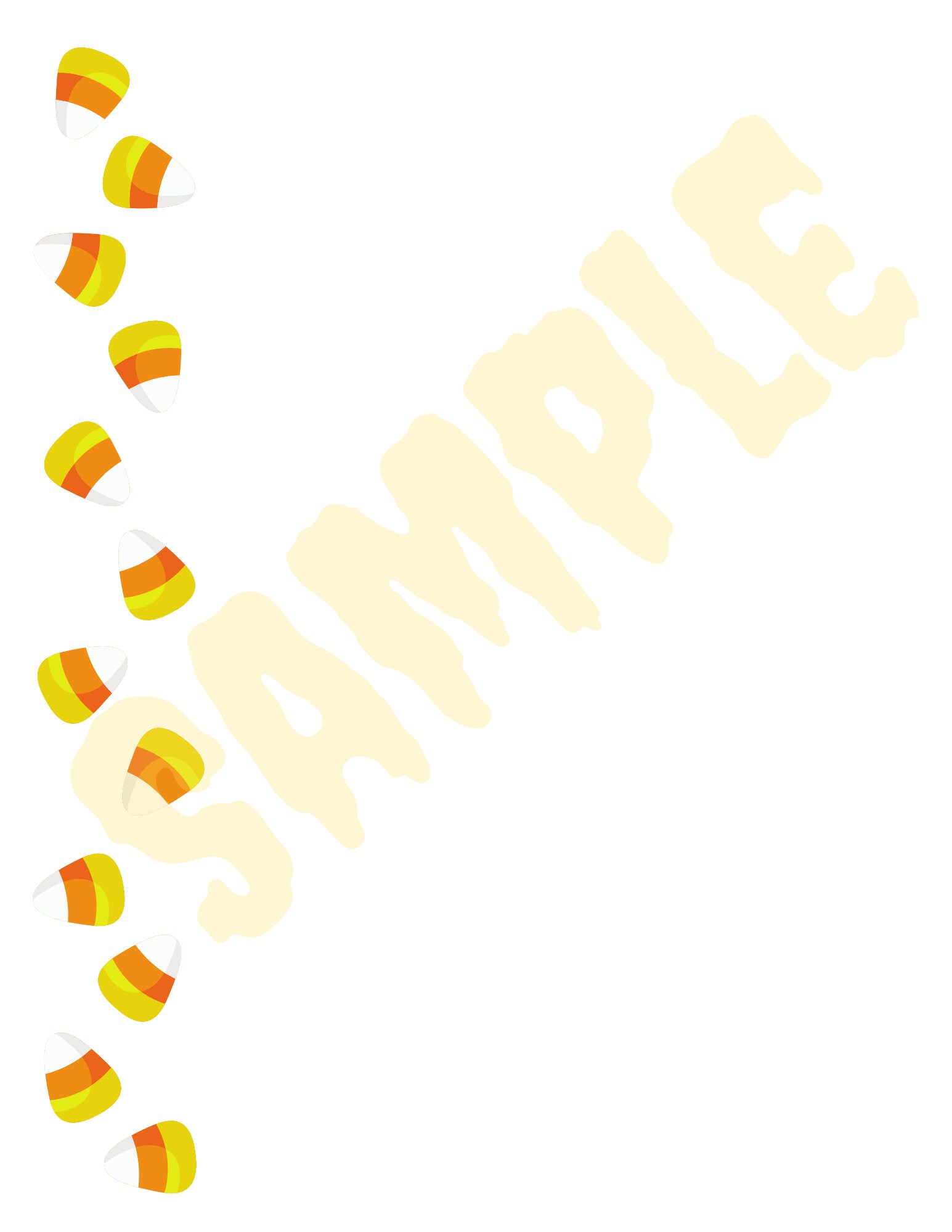 Candy Corn Stationery, Printable Halloween Stationary Set, Letter ...