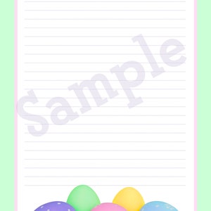 Printable Easter Stationery, Printable Writing Paper, Cute Easter ...