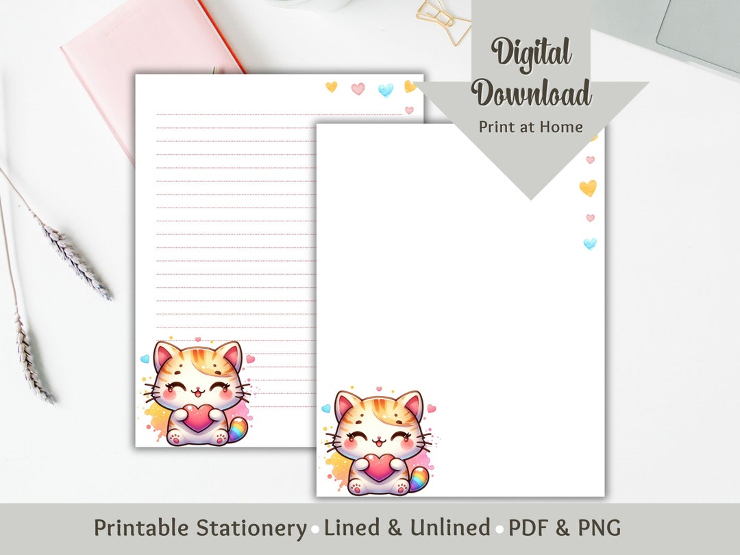 Cute Stationary Set Printable Journal Papers Printable Stationary ...