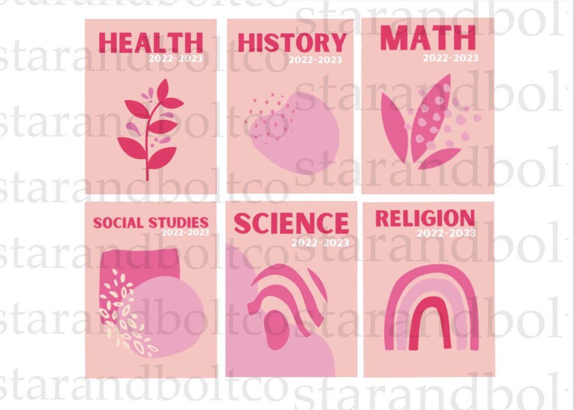 Pink School Covers - Etsy