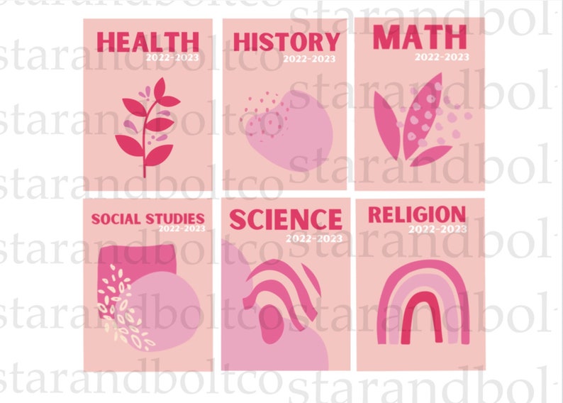 Pink School Covers - Etsy