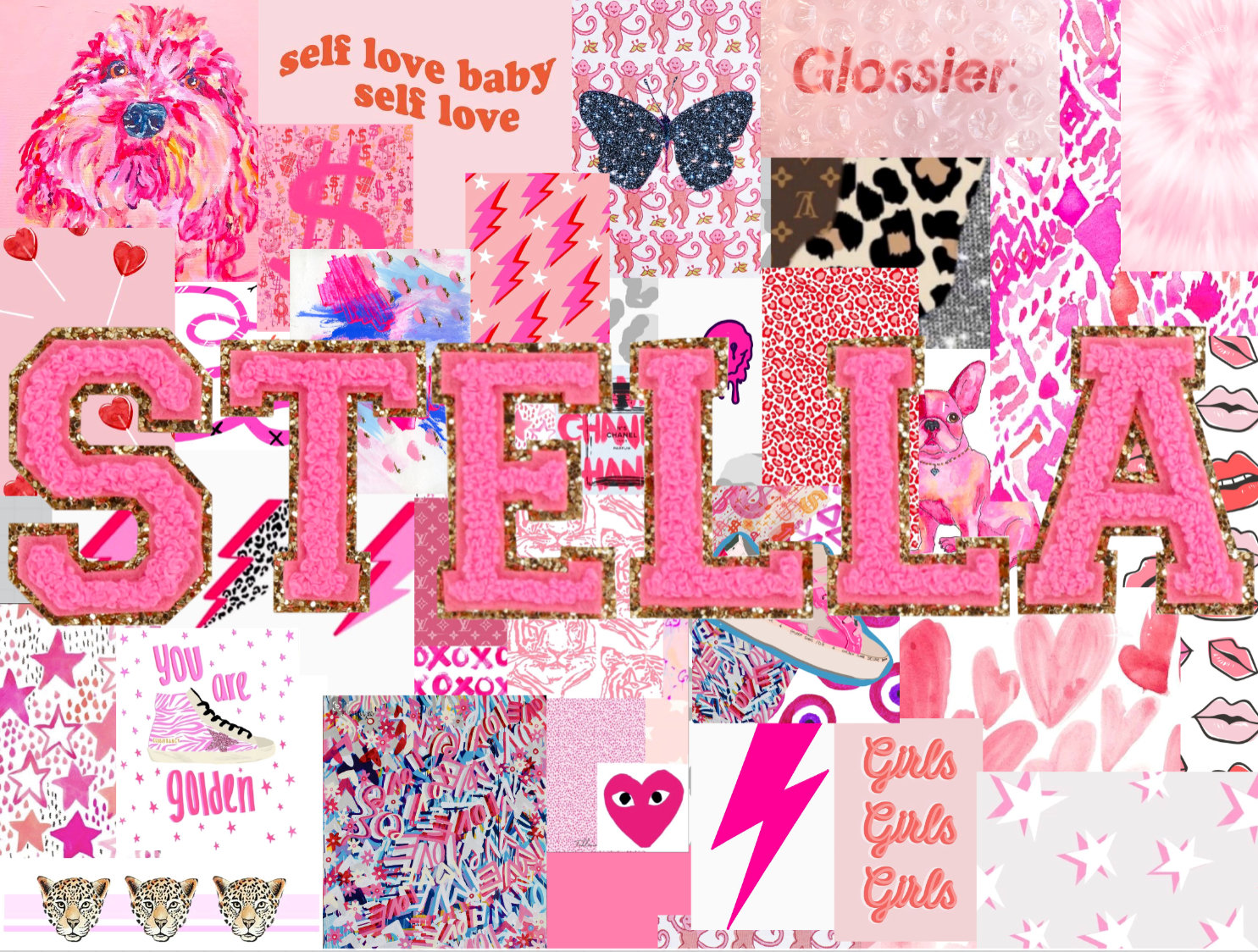 Custom Collage {preppy Pink} - Etsy