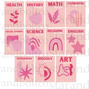 Pink School Covers - Etsy