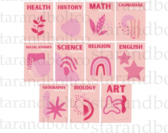 Pink School Covers - Etsy