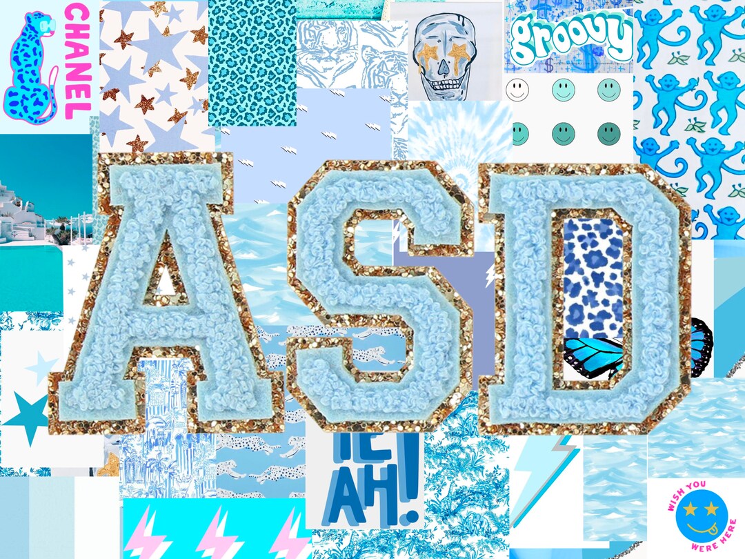Custom Collage {blue Preppy} - Etsy