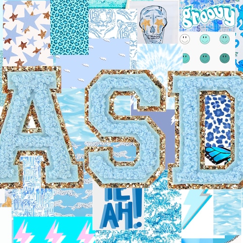 Custom Collage blue Preppy - Etsy