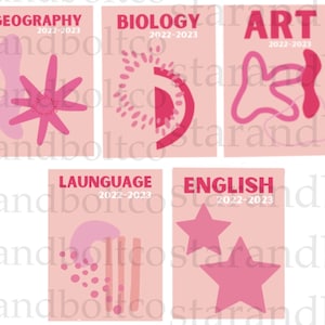 Pink School Covers - Etsy