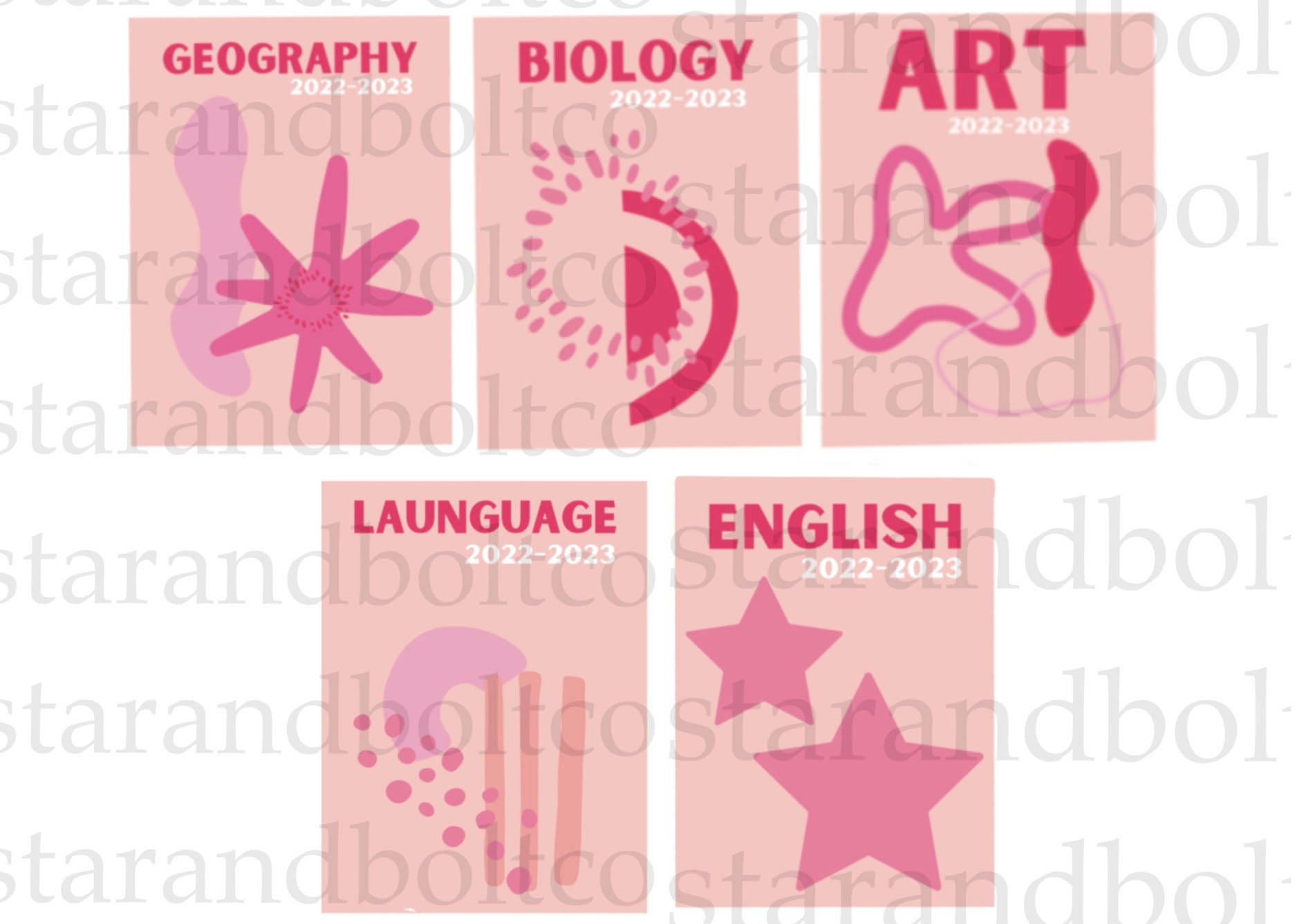 Pink School Covers - Etsy