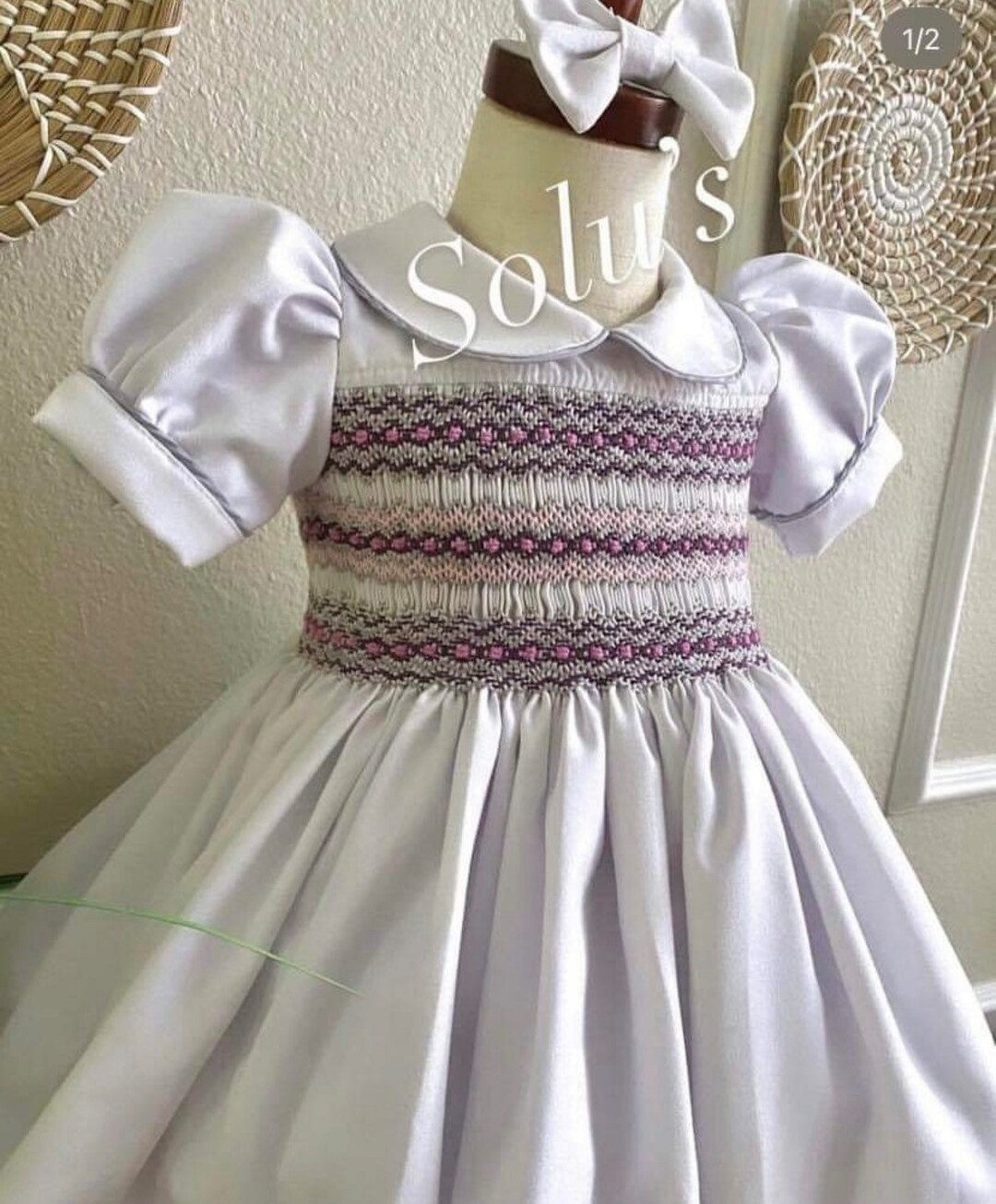 Smocked Embroidery Dress- Bishop Dress- Formal Dress - Etsy