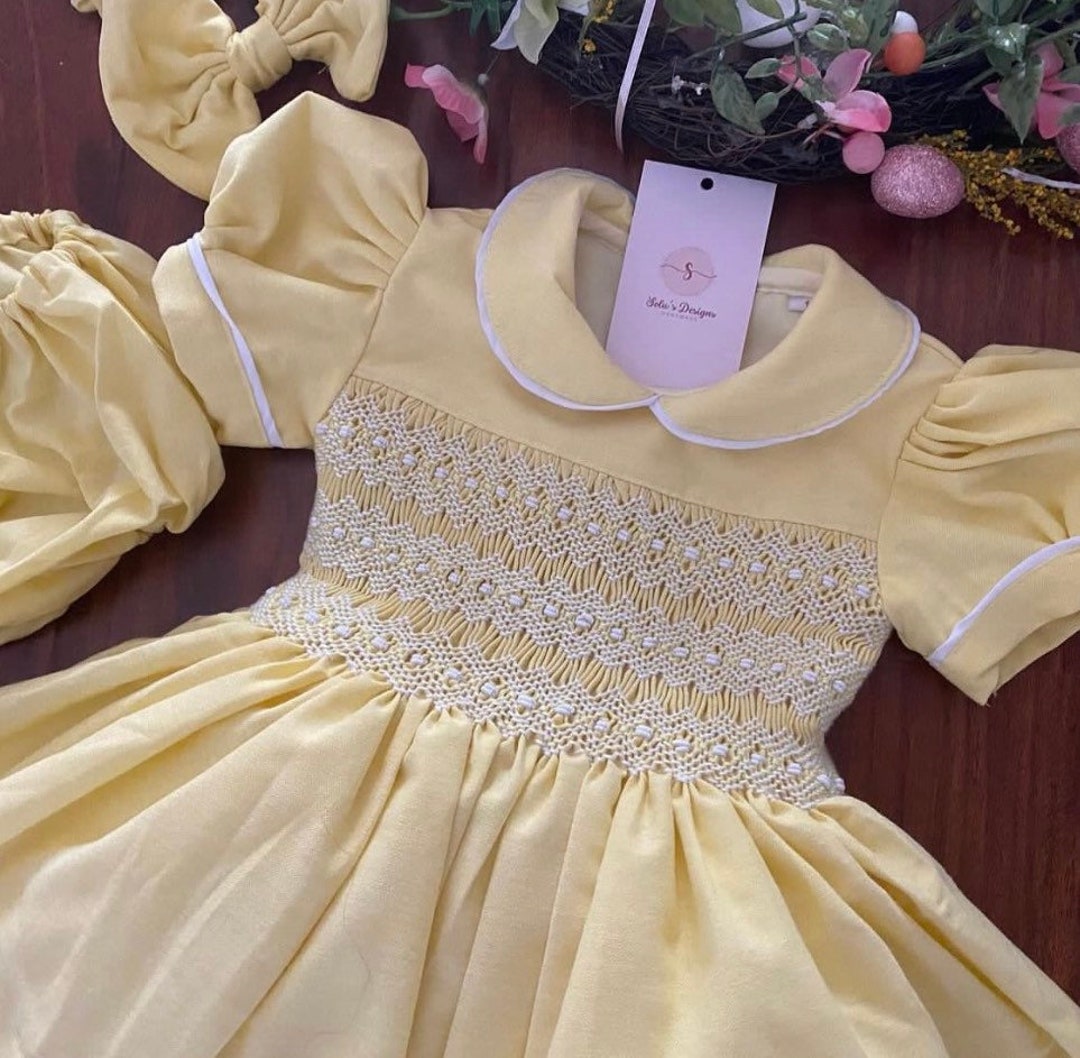 Smocked Embroidery Dress- Bishop Dress- Formal Dress - Etsy