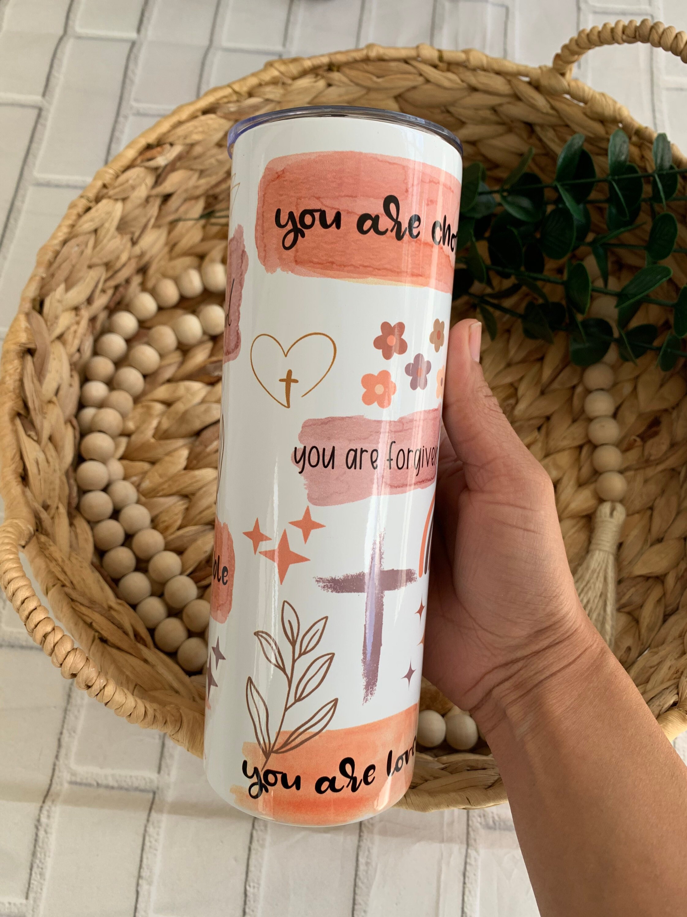 Christian Tumbler / Religious Faith Tumbler Cup / Affirmation - Etsy