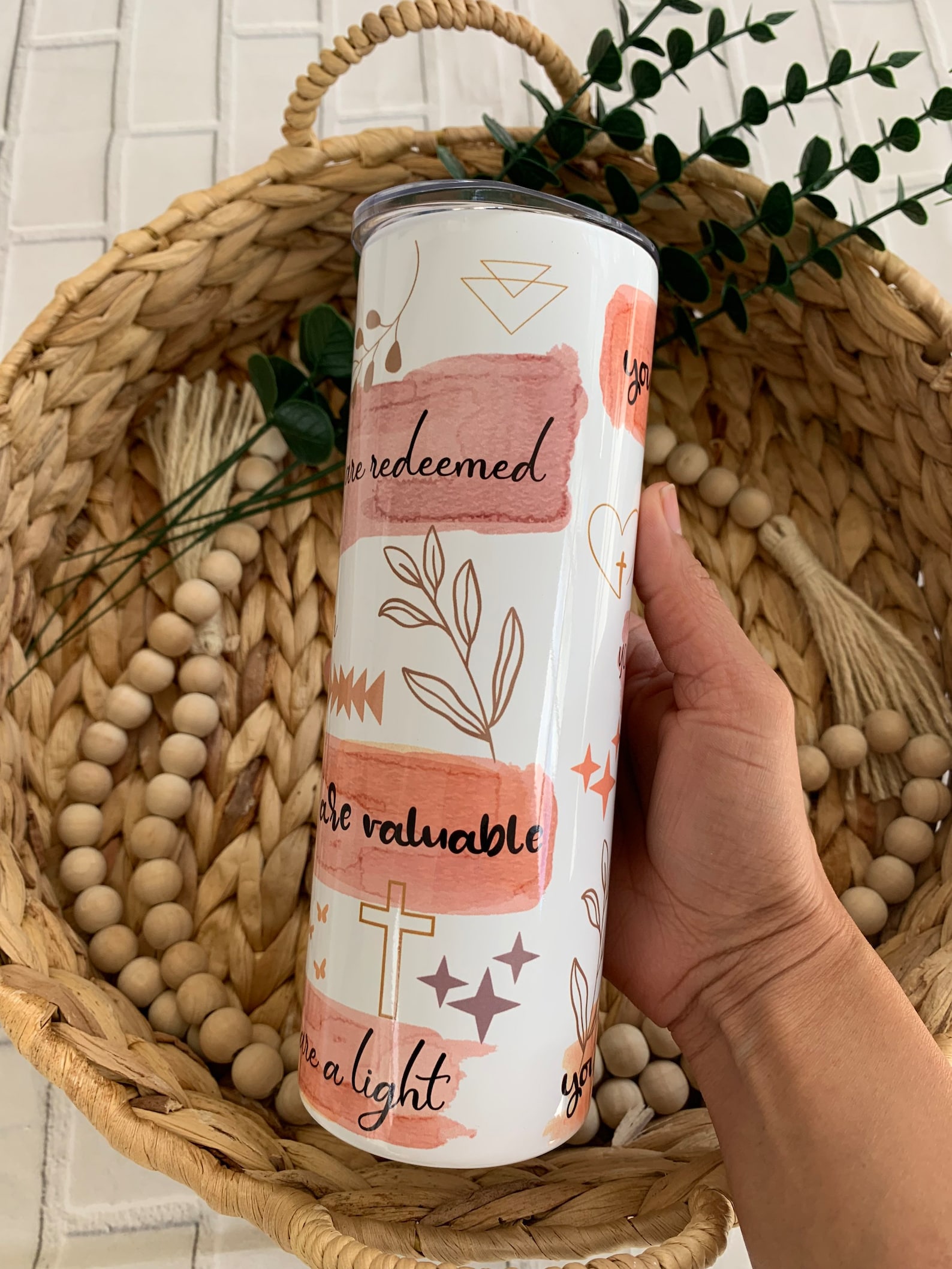 Christian Tumbler / Religious Faith Tumbler Cup / Affirmation - Etsy