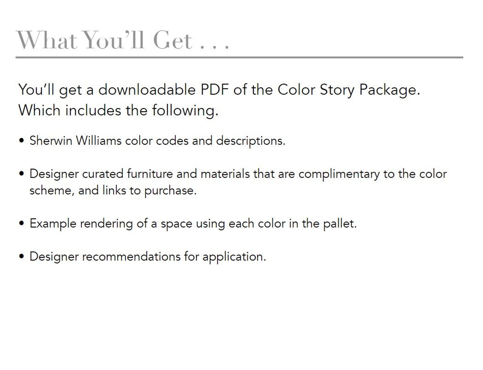 Color Scheme - Interior Design Color Story Mood Board - Etsy