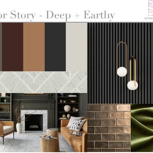Color Scheme - Interior Design Color Story Mood Board - Etsy