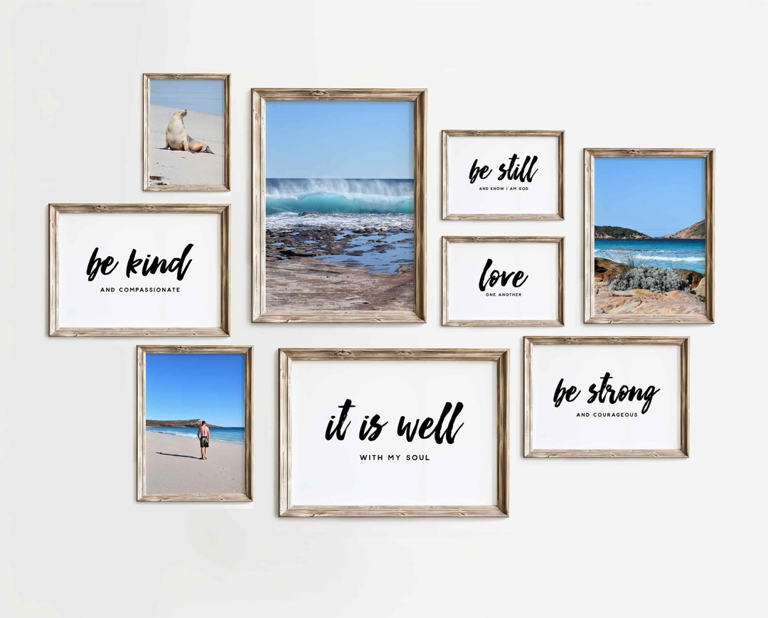 Bundle of 5 Printable Bible Verses Love One Another Be Strong Be Still ...