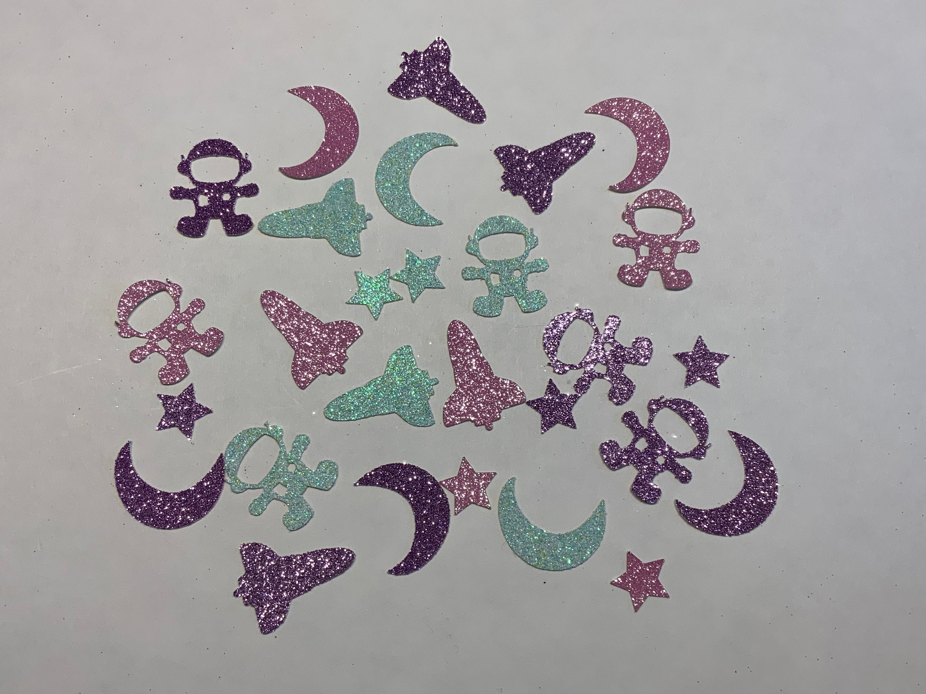 Astronaut Confetti Space Rocket Glitter Confetti Moon and - Etsy