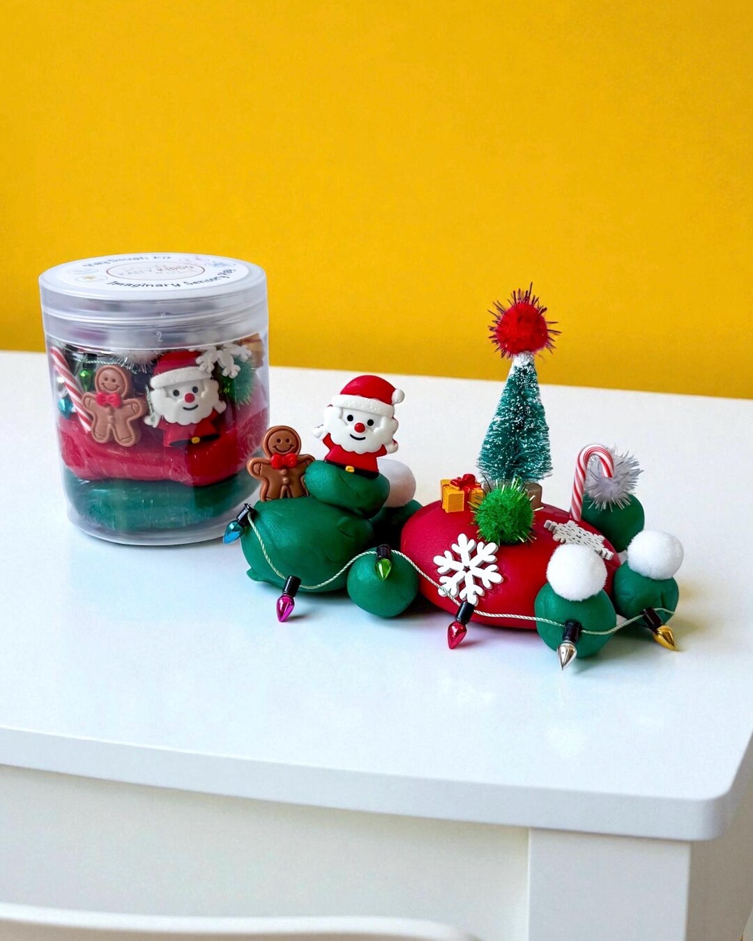 Play Dough Christmas Kits, Christmas Play Dough Jar, Kids Party Favours ...