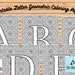 Geometric Alphabet Coloring Pages: Printable Letter Coloring Book (PDF ...