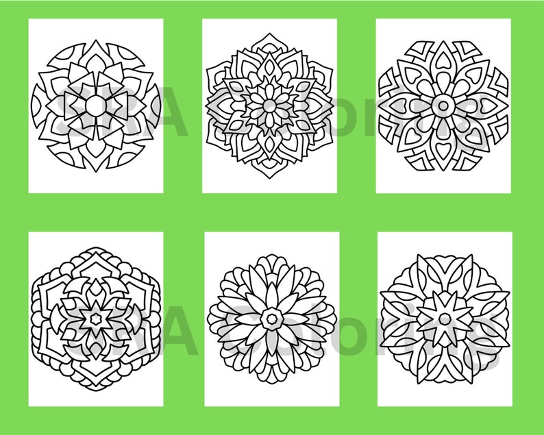 30-page Printable Mandala Coloring Book for Adults - Mindfulness ...