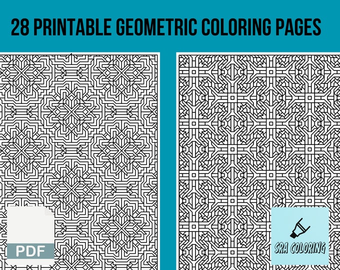 20 Geometric Coloring Pages Printable Jpgs Pattern Coloring Pages ...