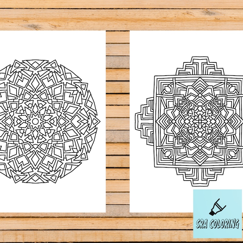 13 Mandala Coloring Pages for Adults: Printable Designs (PDF) - Etsy