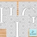 Geometric Alphabet Coloring Pages: Printable Letter Coloring Book (PDF ...