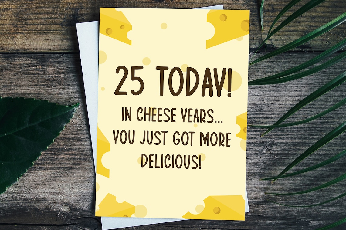 Funny 25th Birthday Card 25th Birthday Gift for Her Him - Etsy