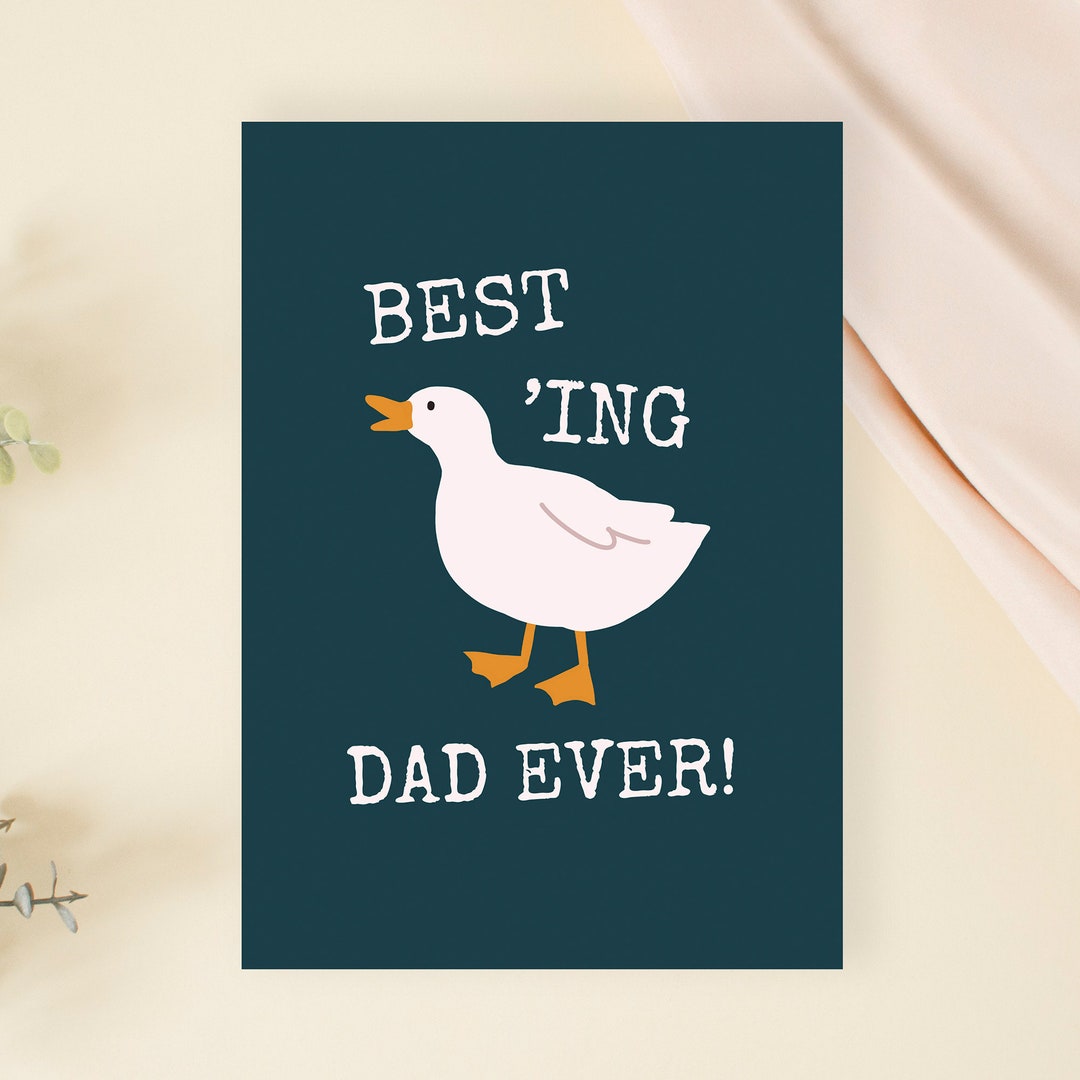 Best Dad Card, Pun Fathers Day Card From Daughter, Funny Dad Birthday ...