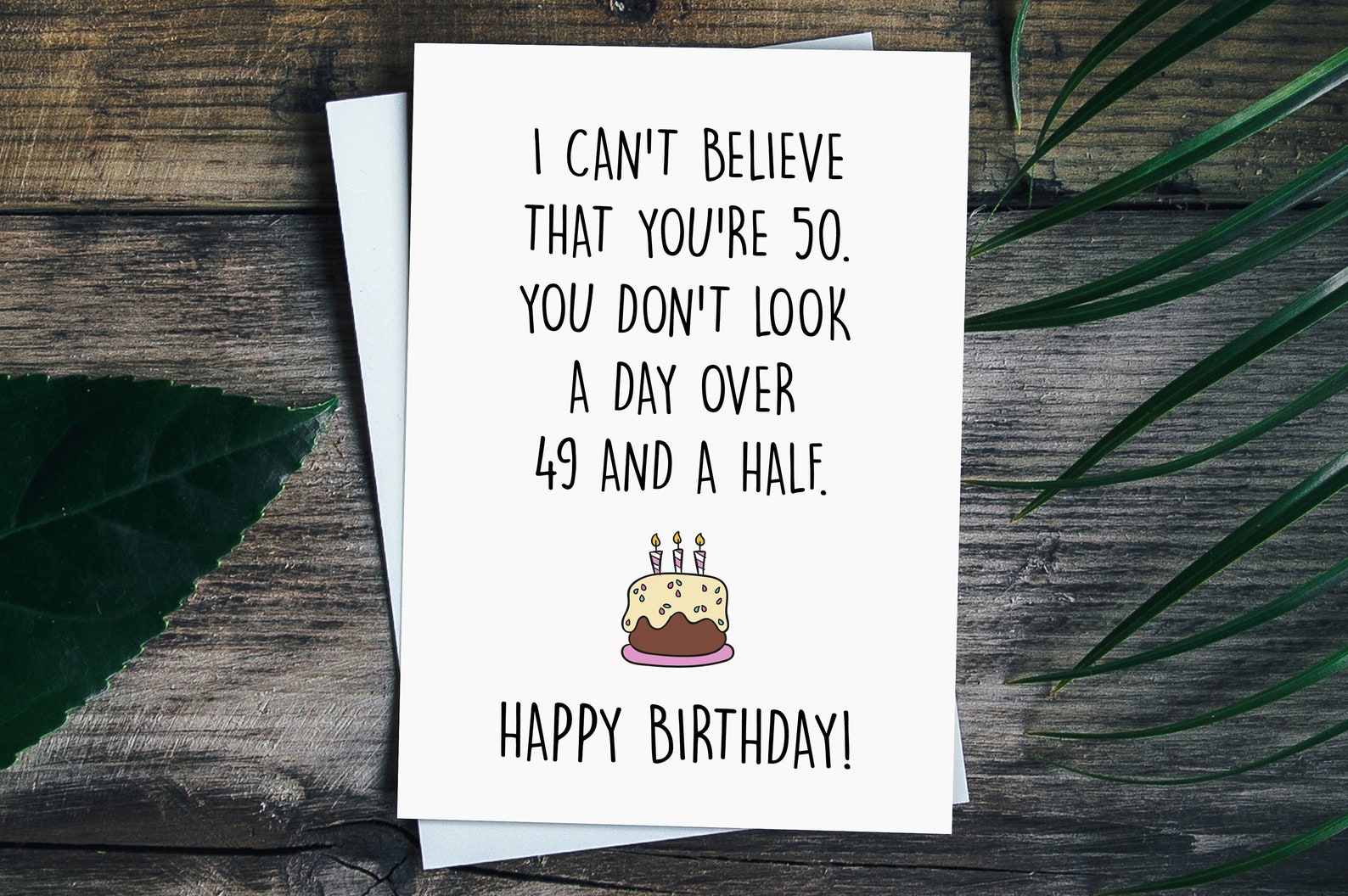 Funny 50th Birthday Card Rude 50th Birthday Card for Mom - Etsy