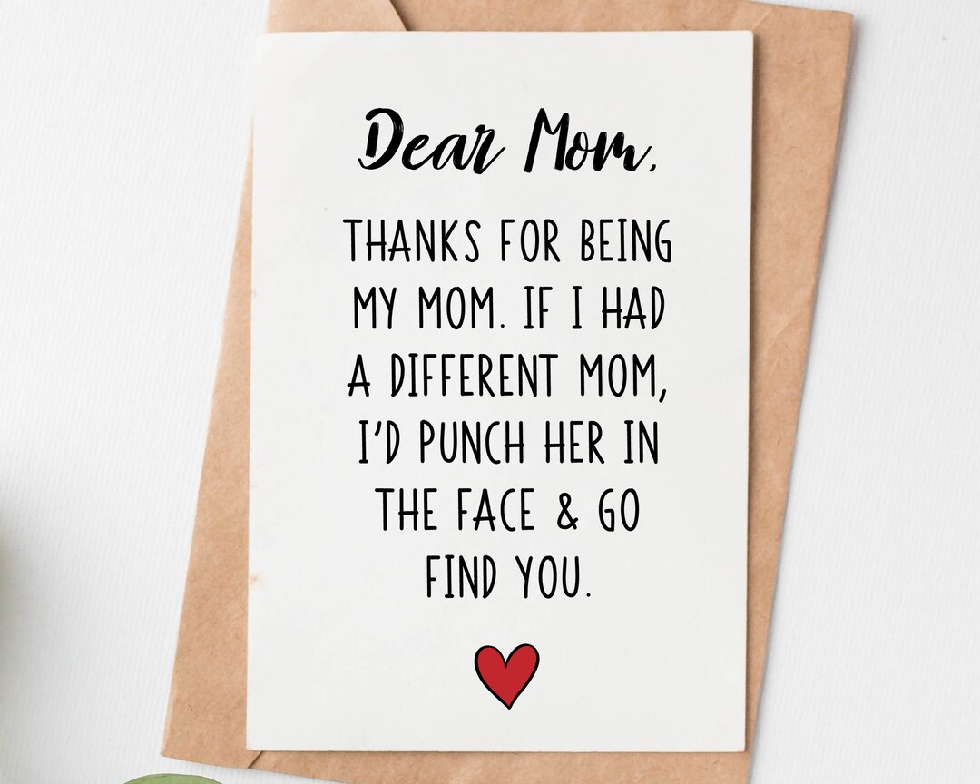 Funny Birthday Card For Mom Mom Birthday Card Best Mom Gift Etsy Funny Birthday Card For Mom Mom Birthday Card Best Mom Gift Etsy